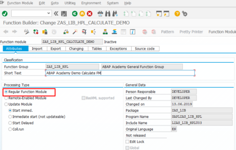 How to Create Function Module in ABAP