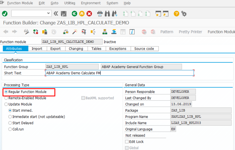 How to Create Function Module in ABAP