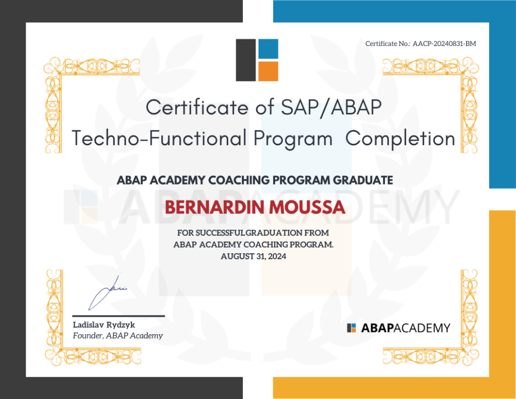 AACP-20240831-BM - ABAP AcademyABAP Academy